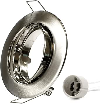 Mounting Frame Recessed Ring Recessed Spotlight in Silver Look Round ...