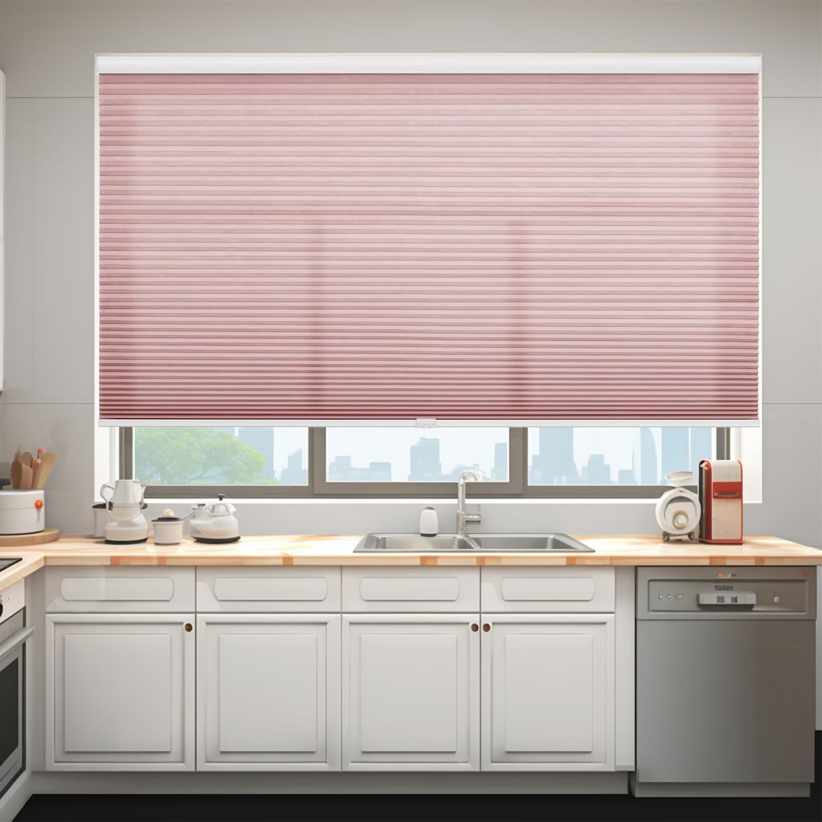 Amazon.com: Changshade Size Customized Cellular Shades,Cordless Light ...