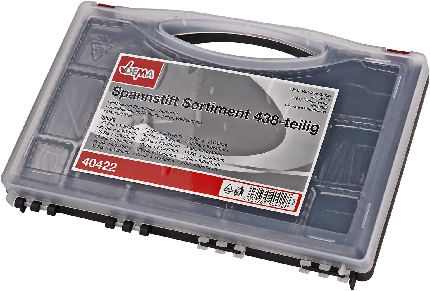 Stahl Spannstift Spannhülsen Stifte Hülsen schwarz-brüniert Sortiment ...