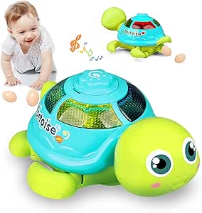 Amazon.com: LESSETI Egg-Laying Musical Turtle Toys 6-12 Months, Infant ...