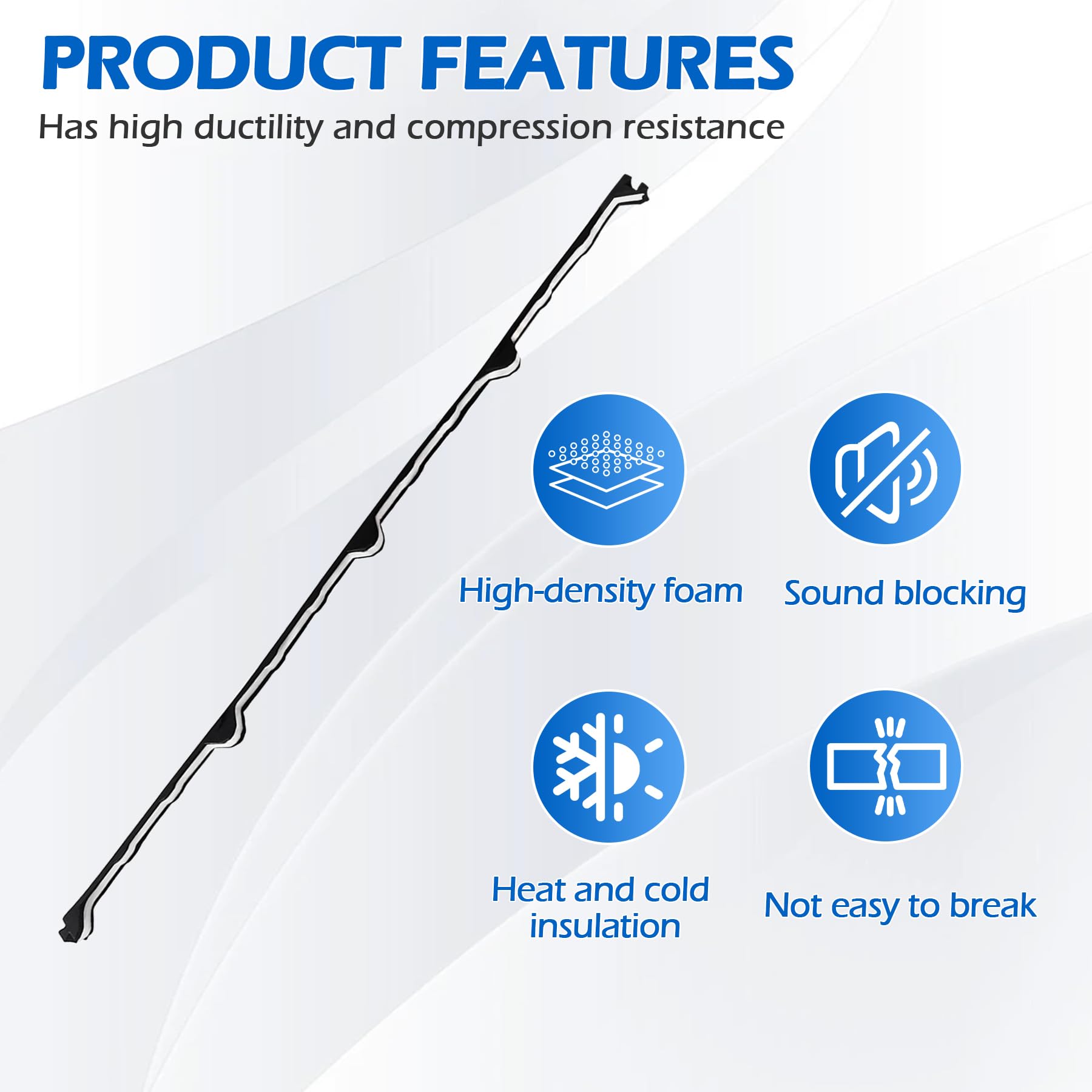 Snapklik.com : Upgrade Self-Adhesive Rib Profile Foam Closure Strips ...