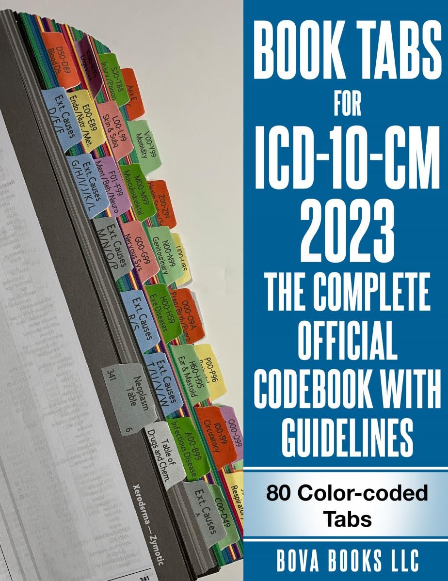 Amazon.com : Book Tabs for ICD-10-CM 2023 The Complete Official ...