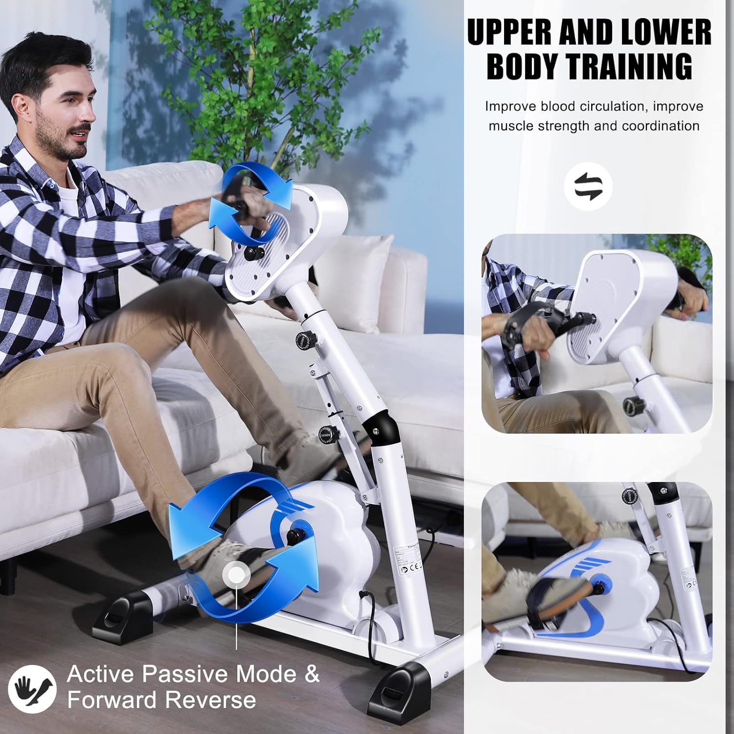 Buy DQGM Electric Pedal Exerciser Electric Exercise Bike Training Arms ...