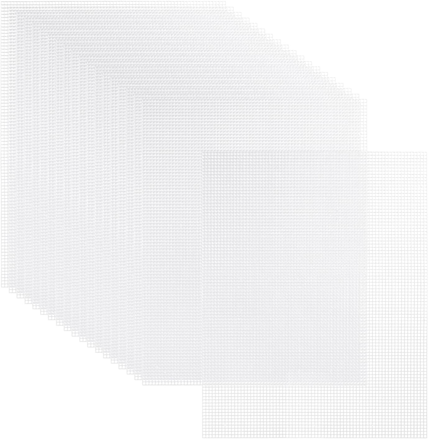Amazon.com: 20 Sheets Plastic Canvas, 13x10.2inch 7CT Transparent ...
