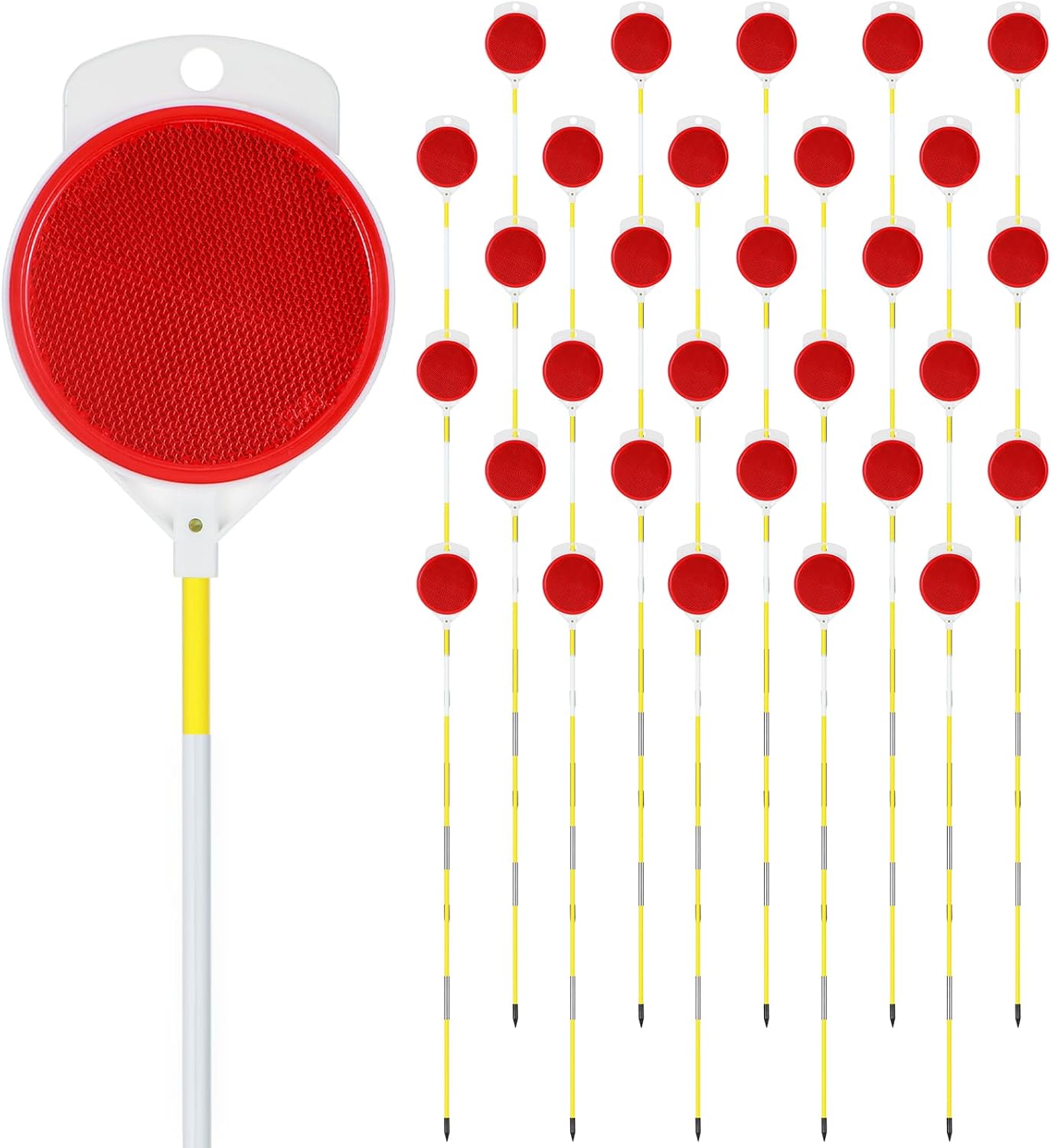 Amazon.com: Wesiti 30 Pcs Snow Stakes Driveway Markers 48 Inch Bulk ...