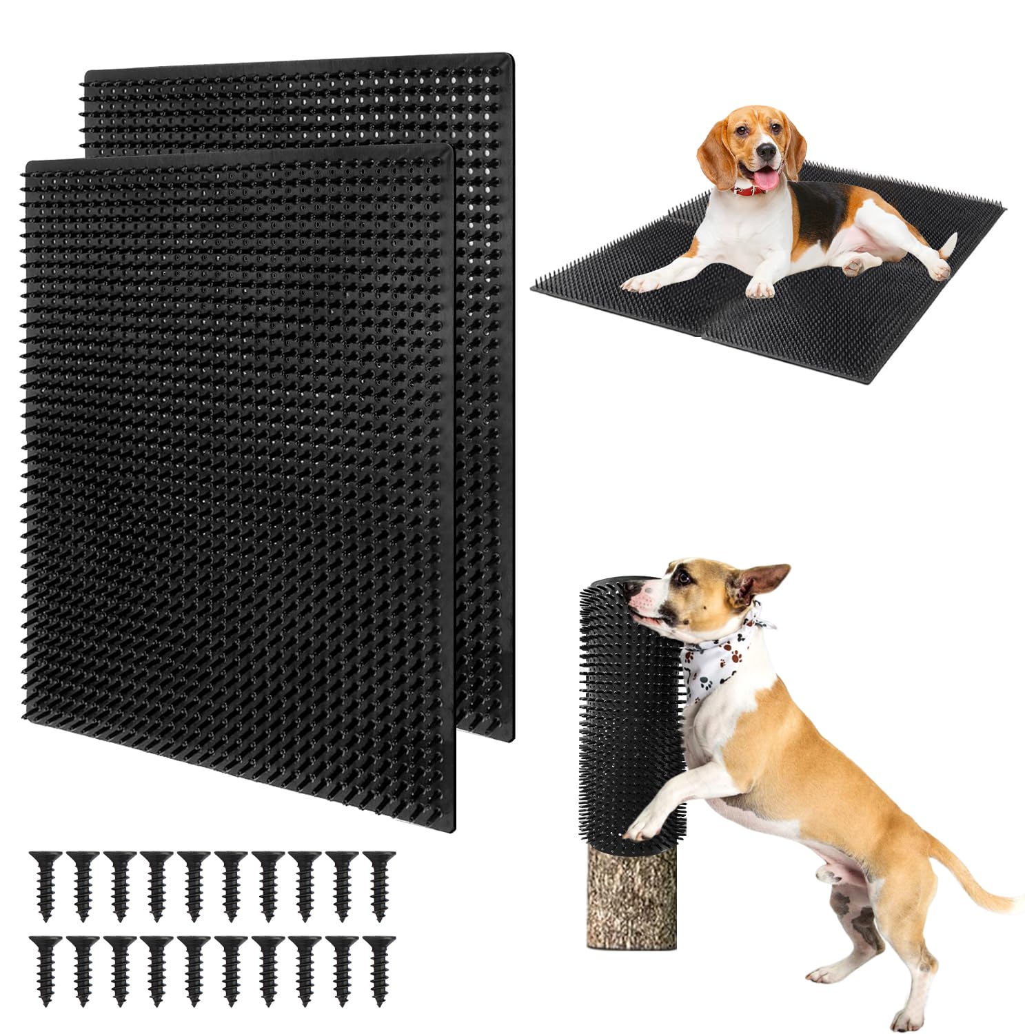 Amazon.com : 2 PCS Dog Back Scratcher, Gentle Touch Itchin Post Pad ...