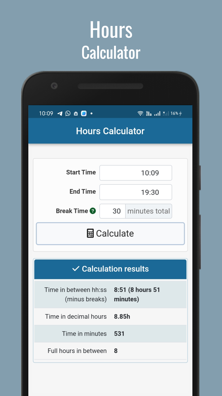 Hours Calculator - App on Amazon Appstore