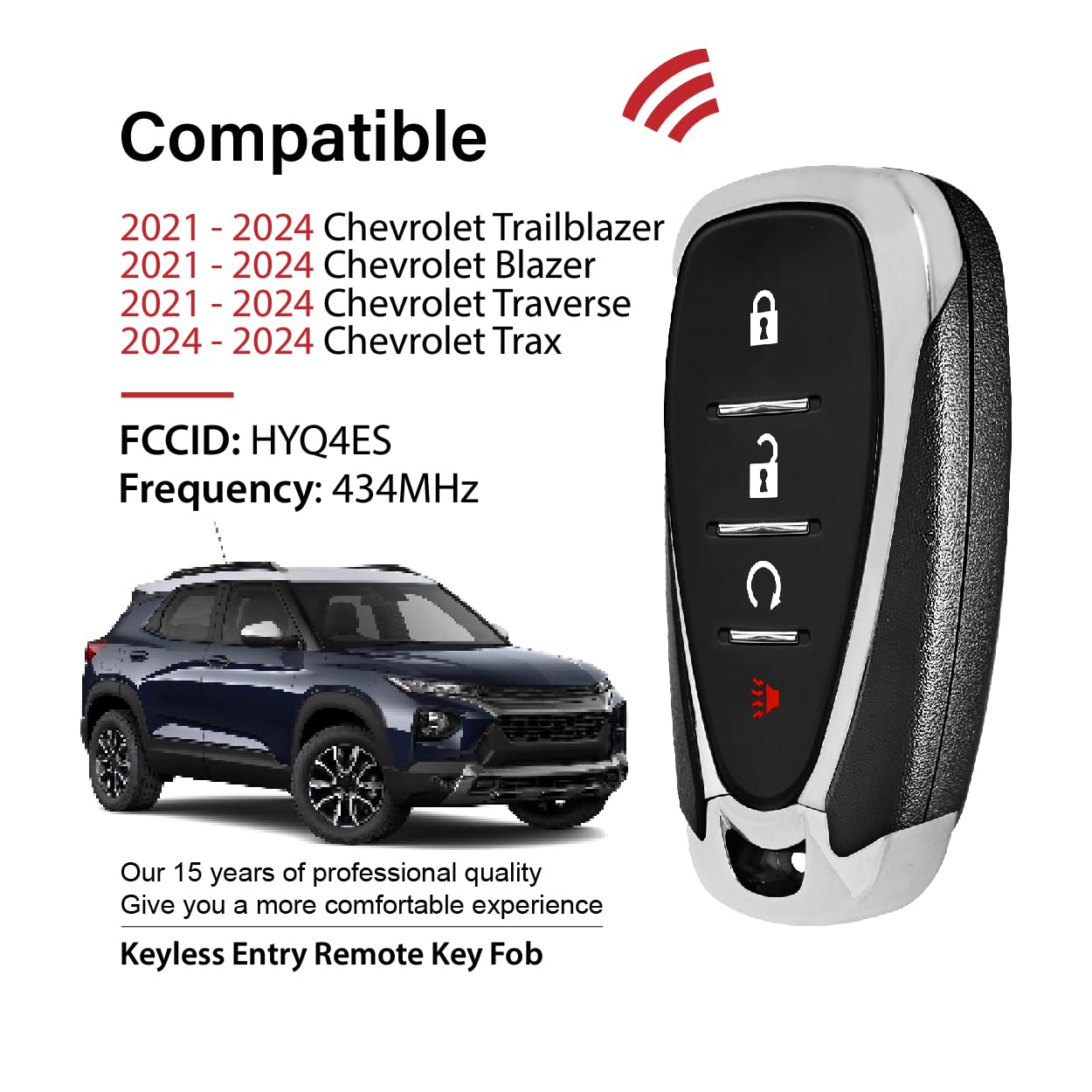 TOP-VIGOR Key Fob Replacement For Traverse Blazer 2018-2020 TOP-VIGOR ...