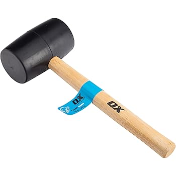 15lb Heavy Duty Paving Maul - Rubber Head Mallet/Hammer, Hardwood Shaft ...