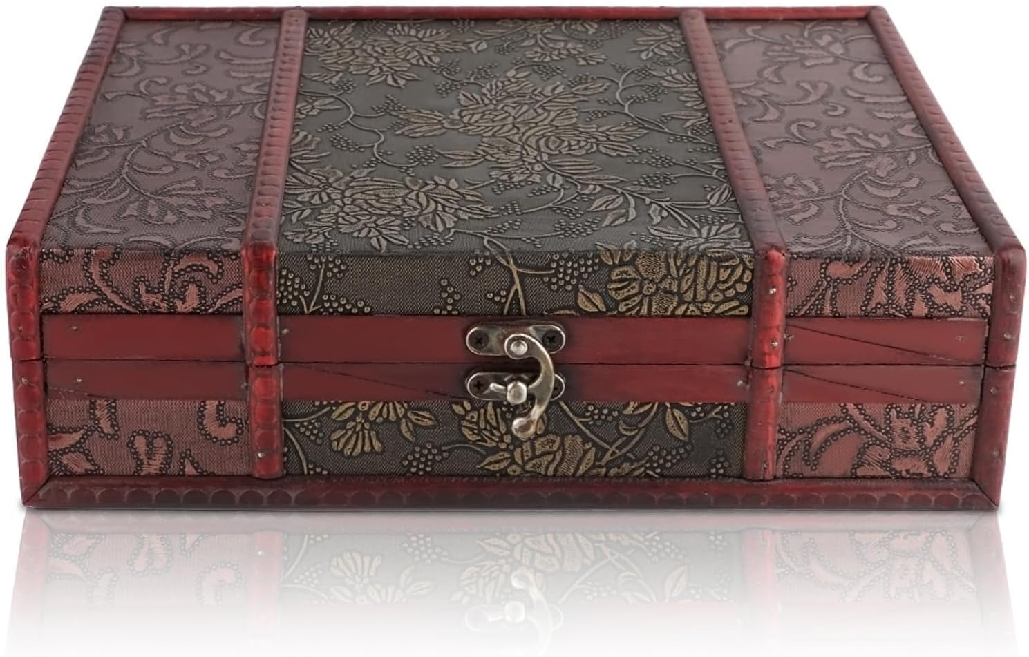 Amazon.com: ELLDOO Wooden Treasure Box, Vintage Treasure Chest Box for ...
