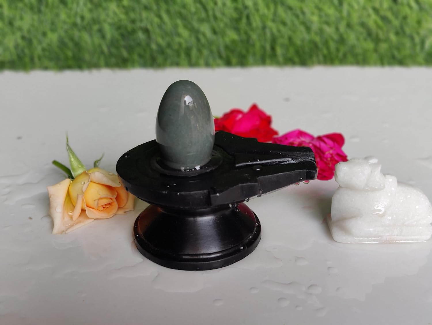Buy Maa Narmadeshwar Shivling Narmada Stone Shiva Lingam (Green Color ...