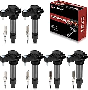 Amazon.com: KacuYelin UF569 Ignition Coil Pack & Iridium Spark Plugs Compatible with GMC Acadia ...