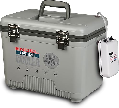 Amazon.com : Engel Live Bait Cooler Box with 2nd Gen 2-Speed Aerator ...