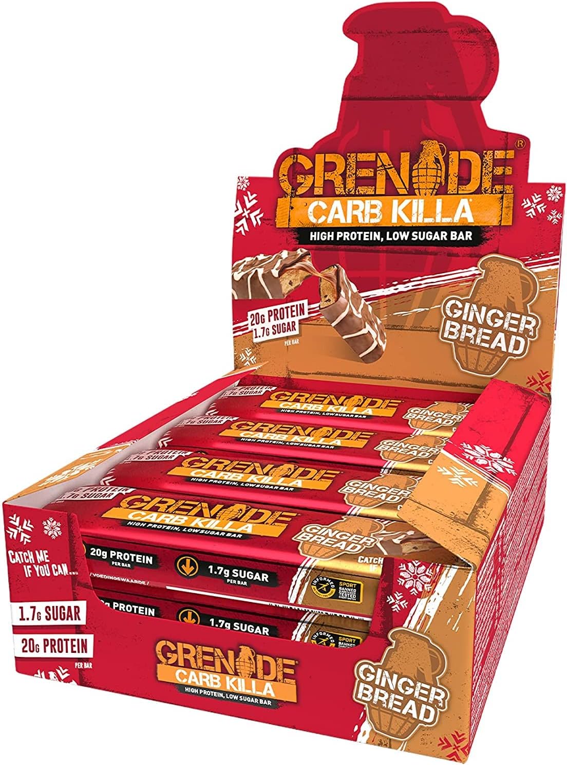 GRENADE CARB KILLA BAR Gingerbread 12x60gm : Amazon.ca: Health ...
