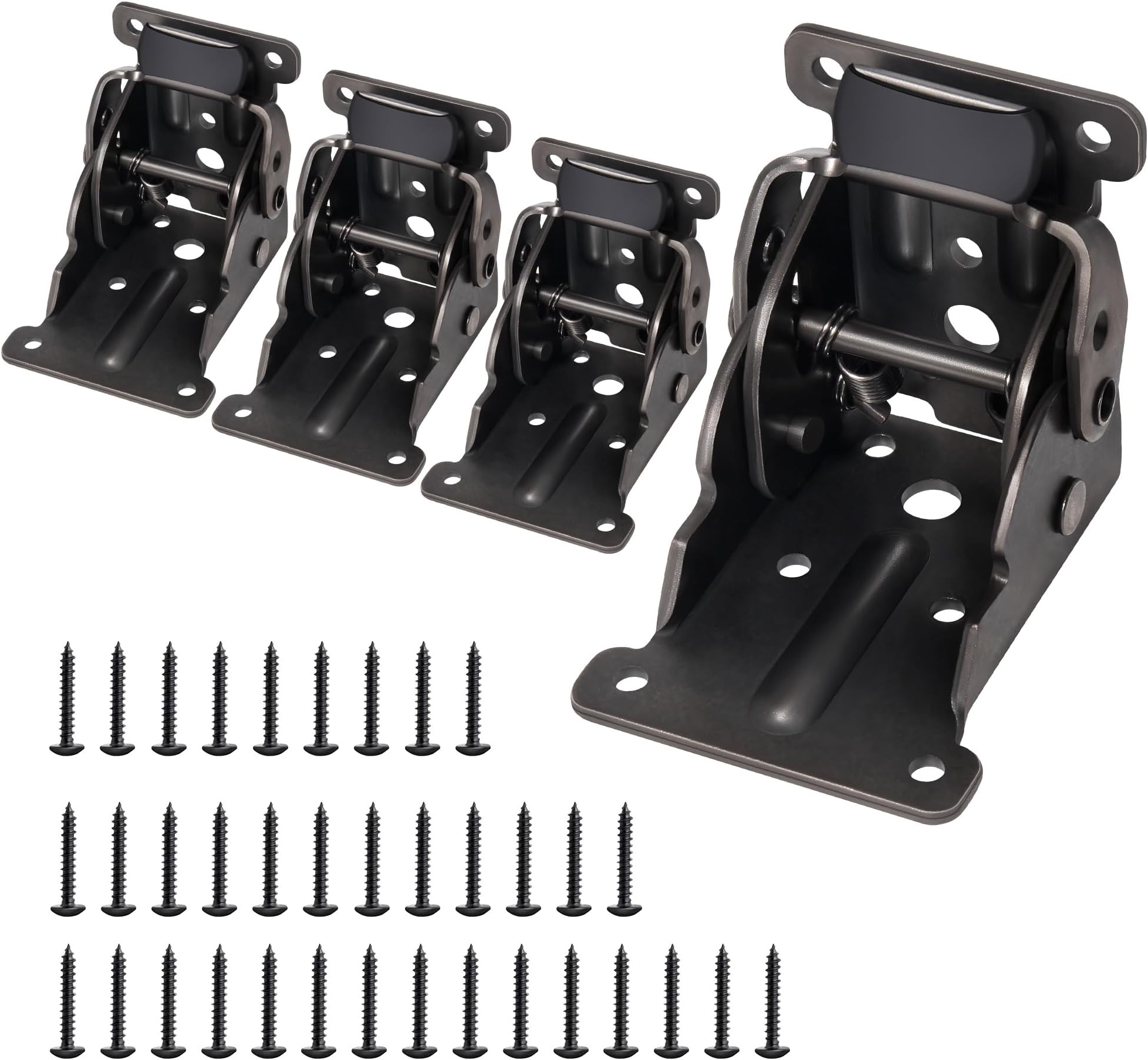 Gaurqiah 4 Pack Folding Hinge Bracket, 90 Degree Foldable Table Bracket ...