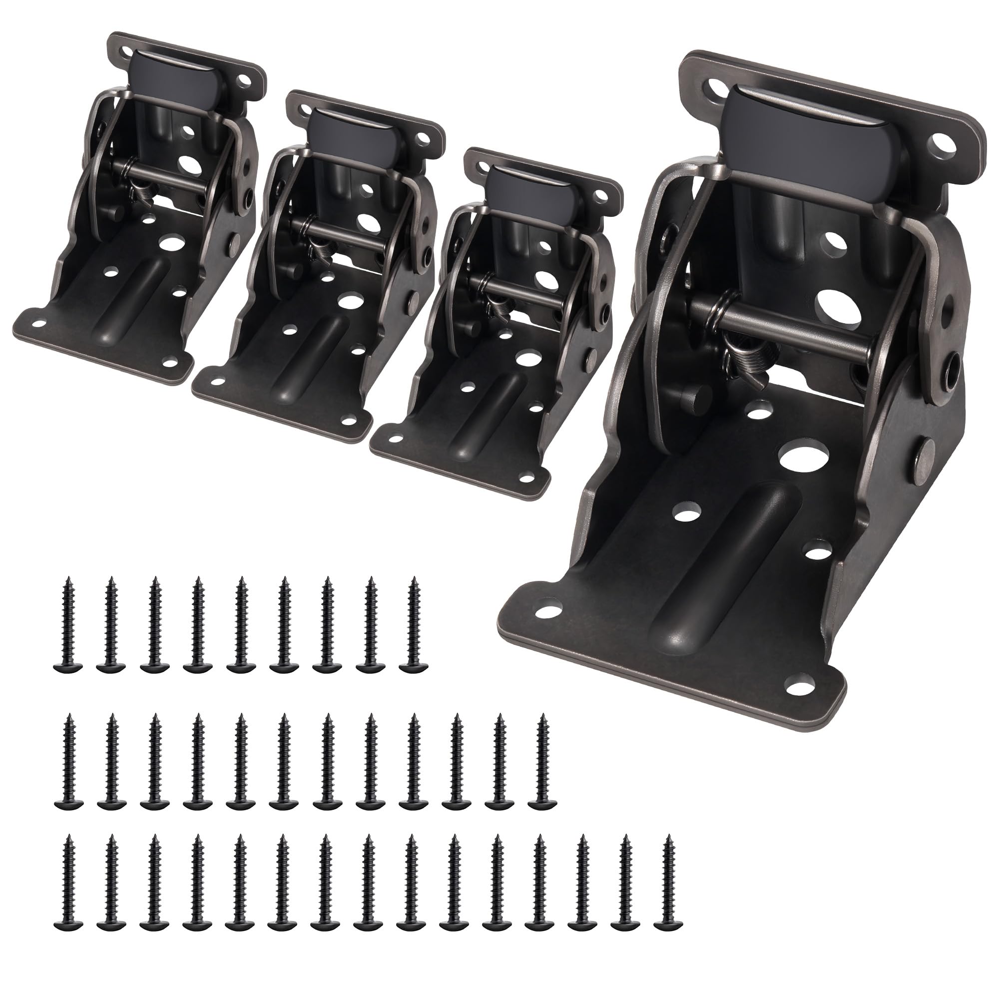 Gaurqiah 4 Pack Folding Hinge Bracket, 90 Degree Foldable Table Bracket ...