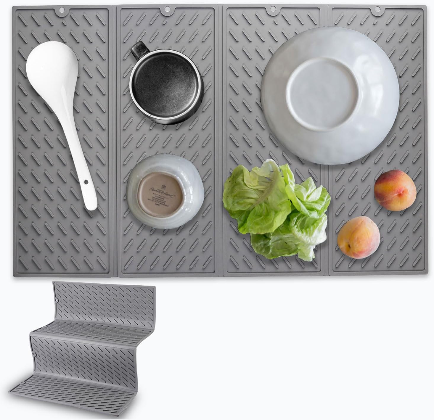 Amazon.com: SCYFREID Silicone Dish Drying Mat for Kitchen Counter,23x15 ...