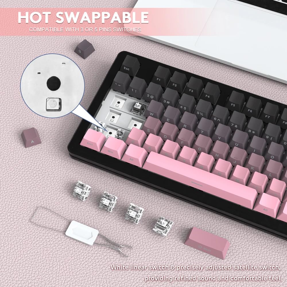 Snapklik.com : ATTACK SHARK M87 PRO Wireless Mechanical Gaming Keyboard ...