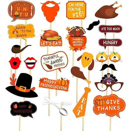 Amazon.com: 47 PCS Friendsgiving Photo Booth Props for Friends ...