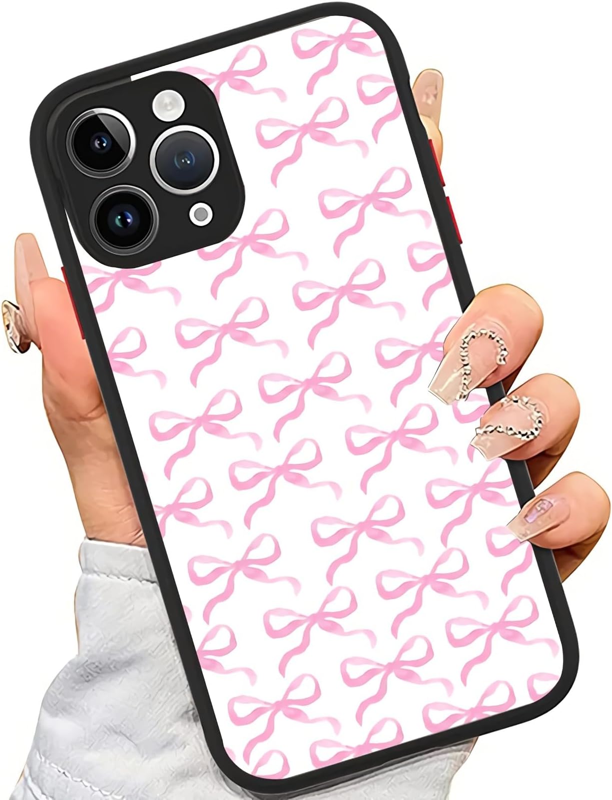 Amazon.com: iPhone 12/12 Pro Aesthetic Pink Ribbons and Bows in ...