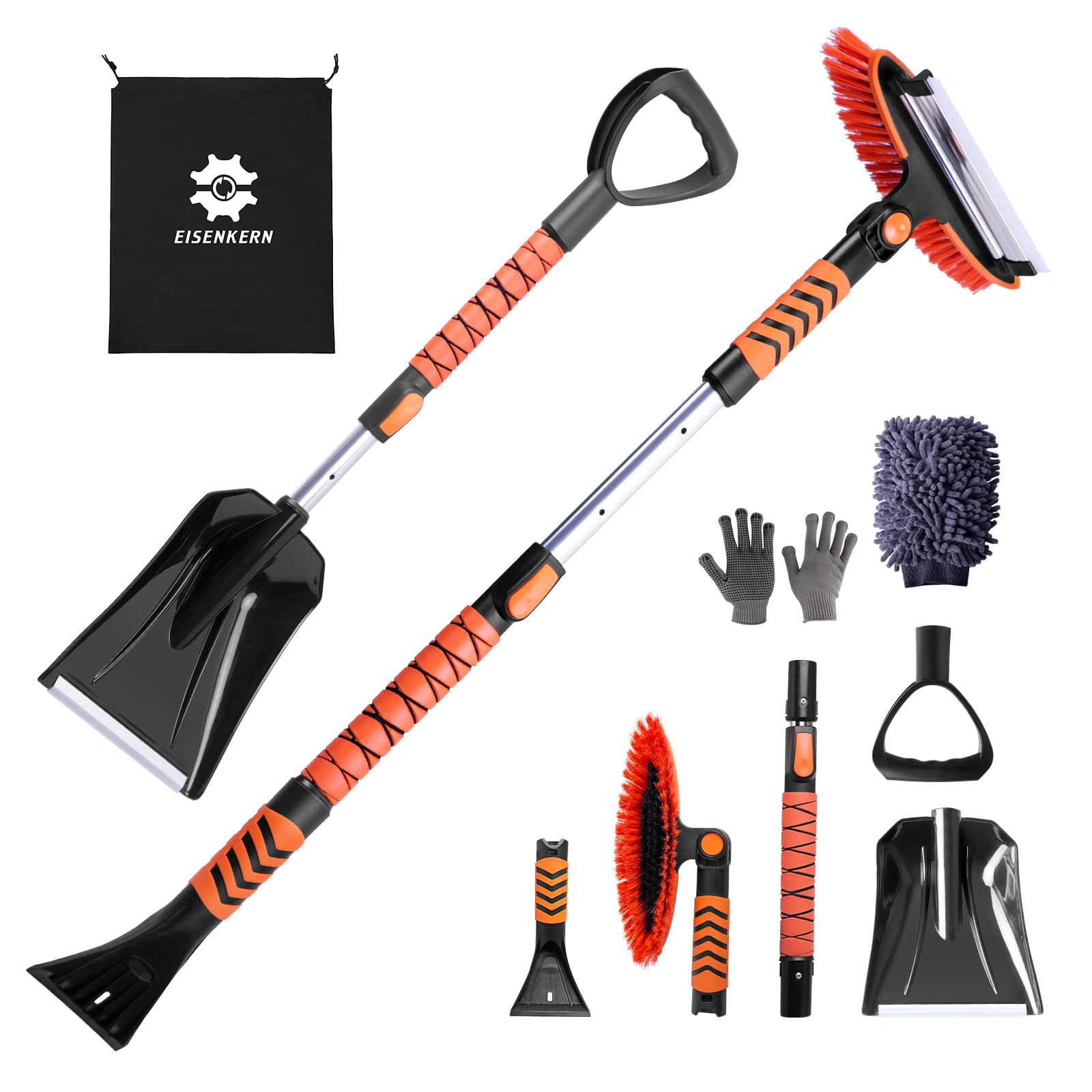 Amazon.com: EISENKERN 43" Snow Brush for Car and Snow Shovel Kit with ...