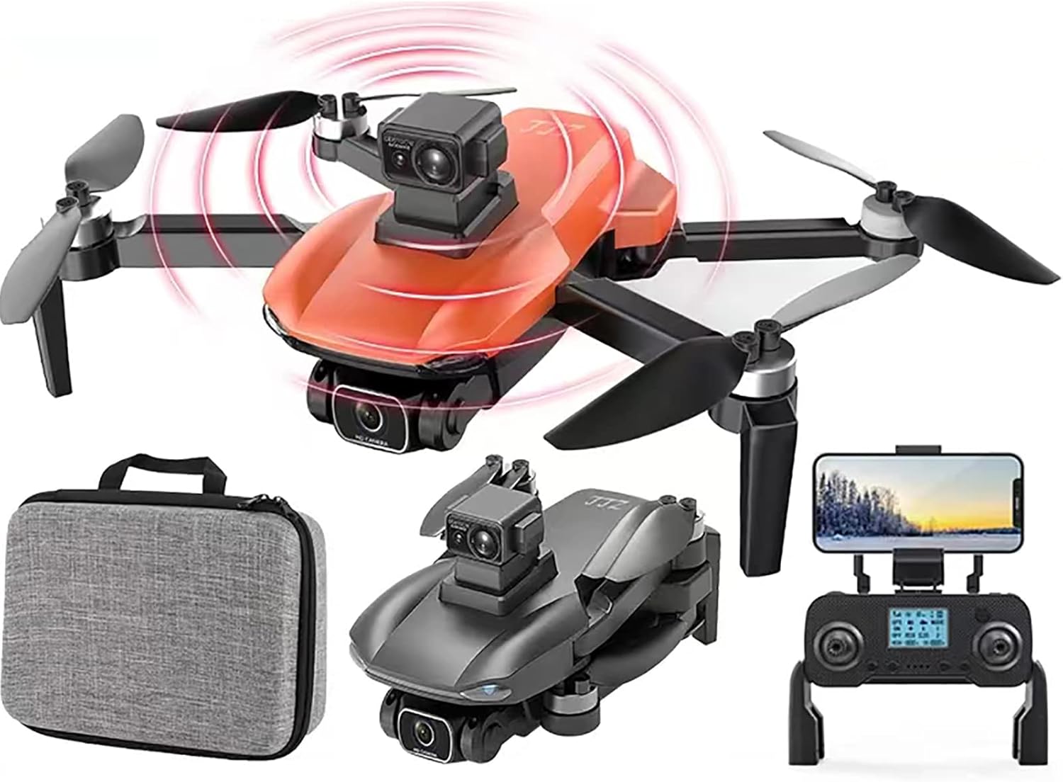 Drone with Dual Camera 4k Uhd,Beginner Drones with Obstacle Avoidance ...