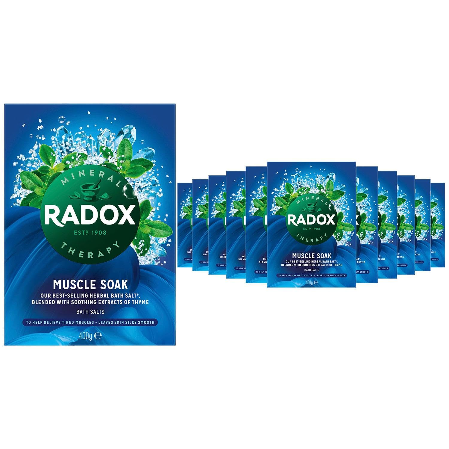 Radox Muscle Soak Bath Therapy Thyme Scented Herbal Bath Salt with ...
