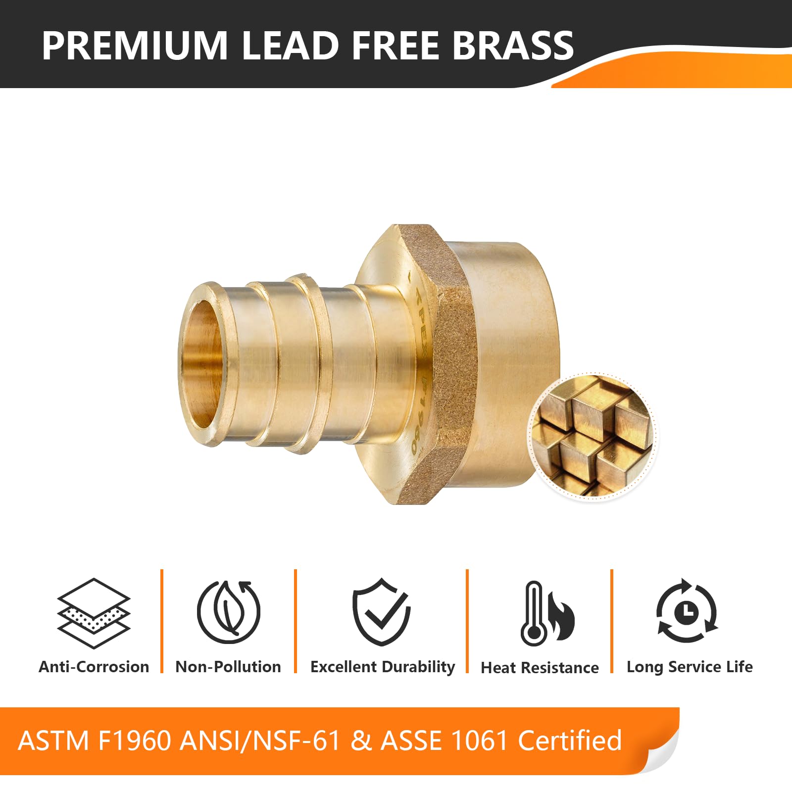 Snapklik.com : 20-Pack Pex A Fitting, Pex Expansion 1/2 Inch Female ...