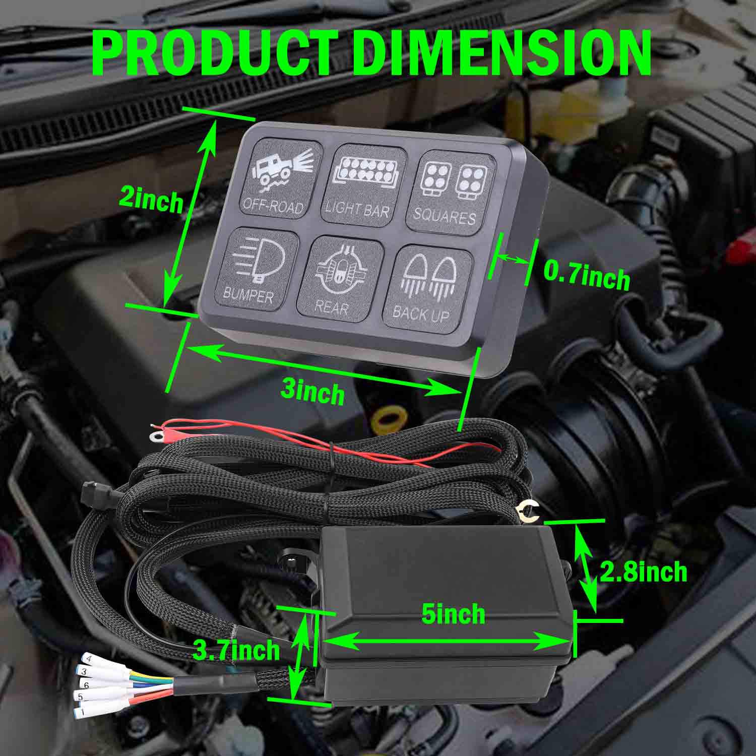 Buy 6 Gang Switch Panel, Moso LED Universal Switch Circuit Control Box ...