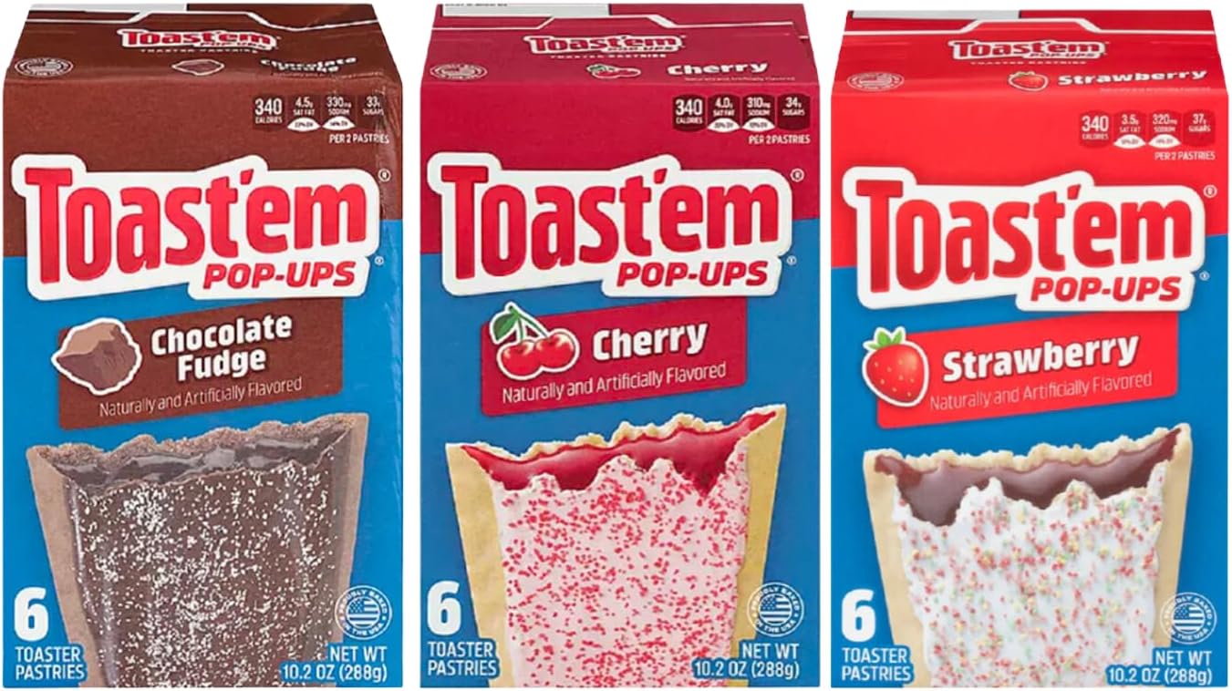 Amazon.com: Giftoluxe Toast'em Pop Ups Toaster Pastries | American ...