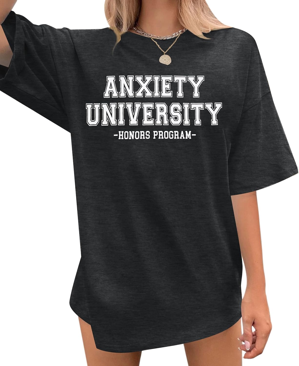 Amazon.com: Anxiety University Shirt Women Mental Health Awareness ...