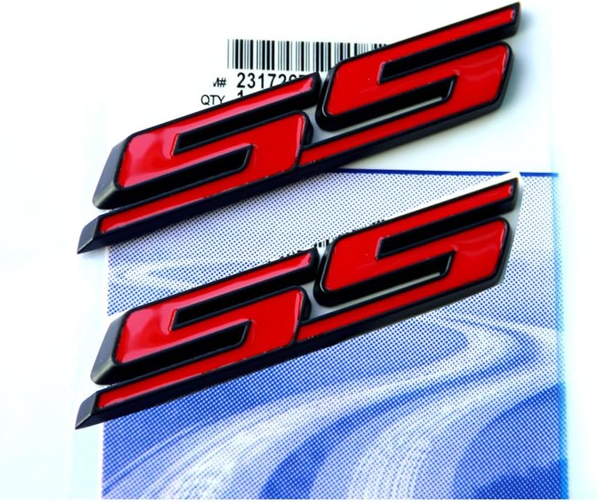 Amazon.com: 2pack OEM Black Ss Emblem 3D Badge Decal Compatible with ...