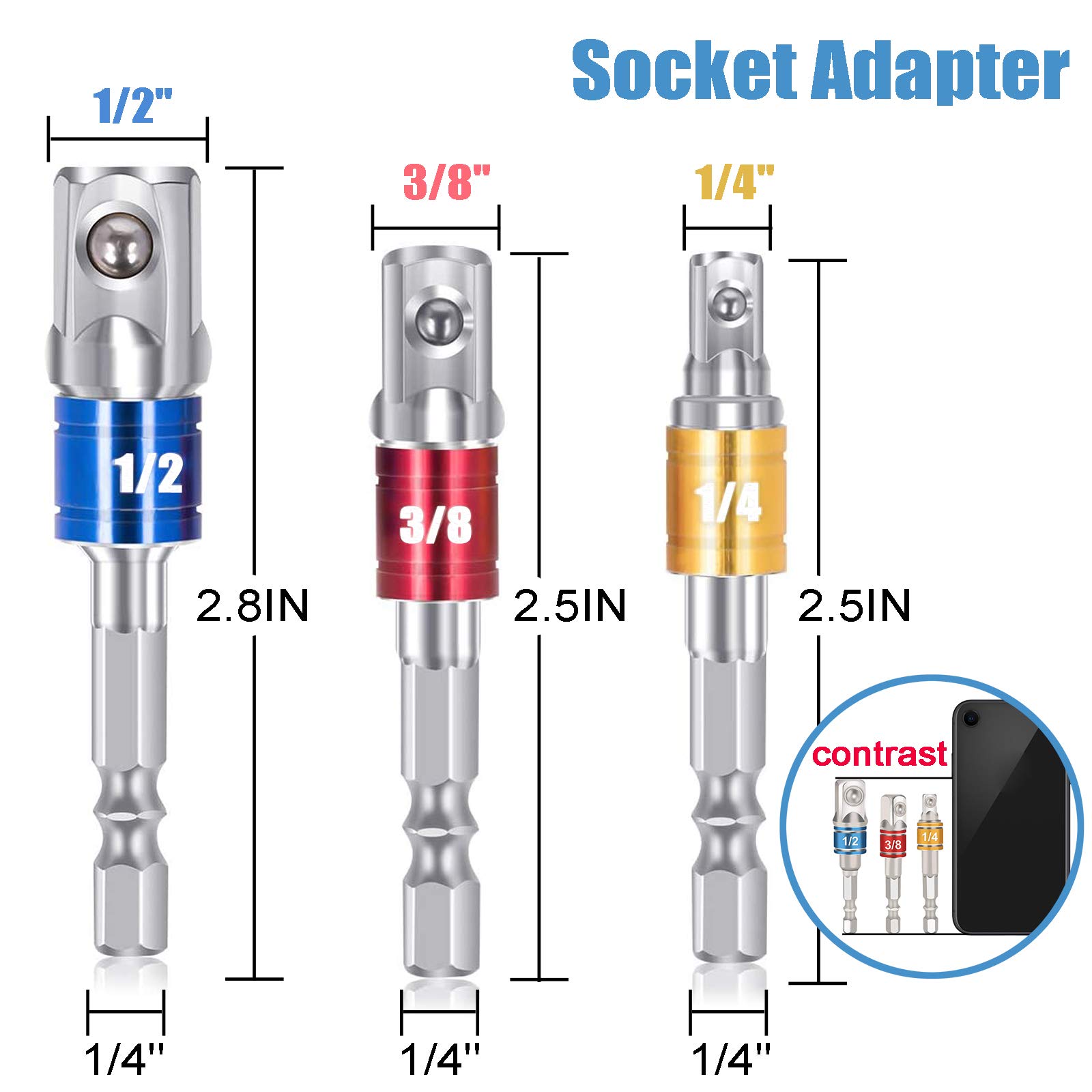Snapklik.com : Impact Grade Socket Adapter/Extension Set Turns Power ...