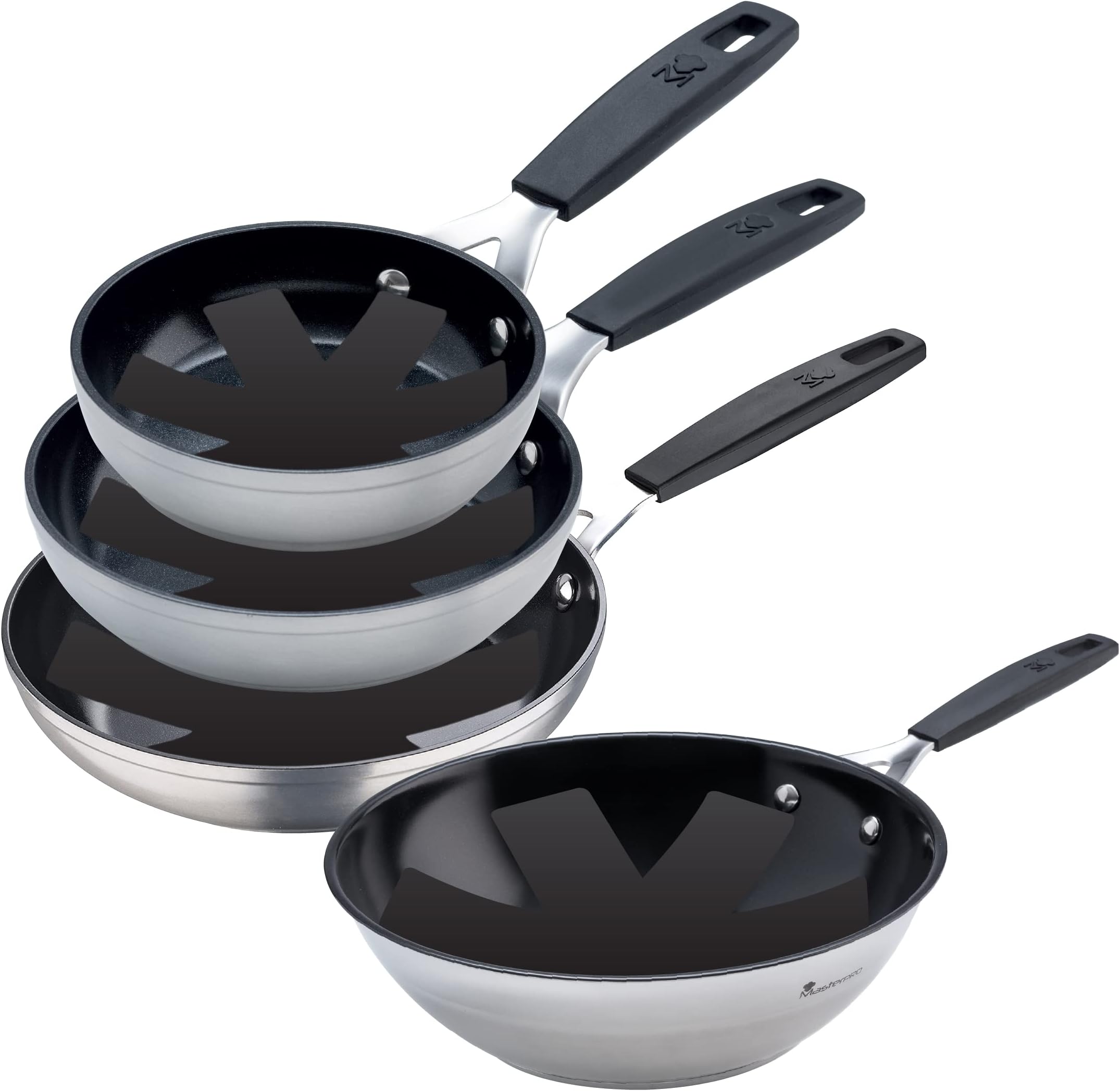 Bergner Click&Cook Red Edition | Set de 3 Poêles de Cuisine de 18, 20 ...