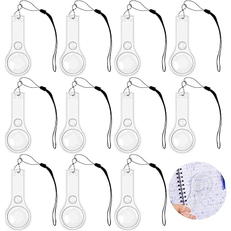 Amazon.com: Homgaty 10 Pcs Magnifying Glass for Kids, 10X 5X Mini ...