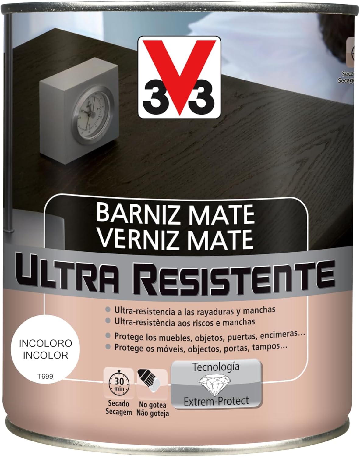 V33 Stainless-Coloured Interior Wood Varnish : Amazon.co.uk: DIY & Tools