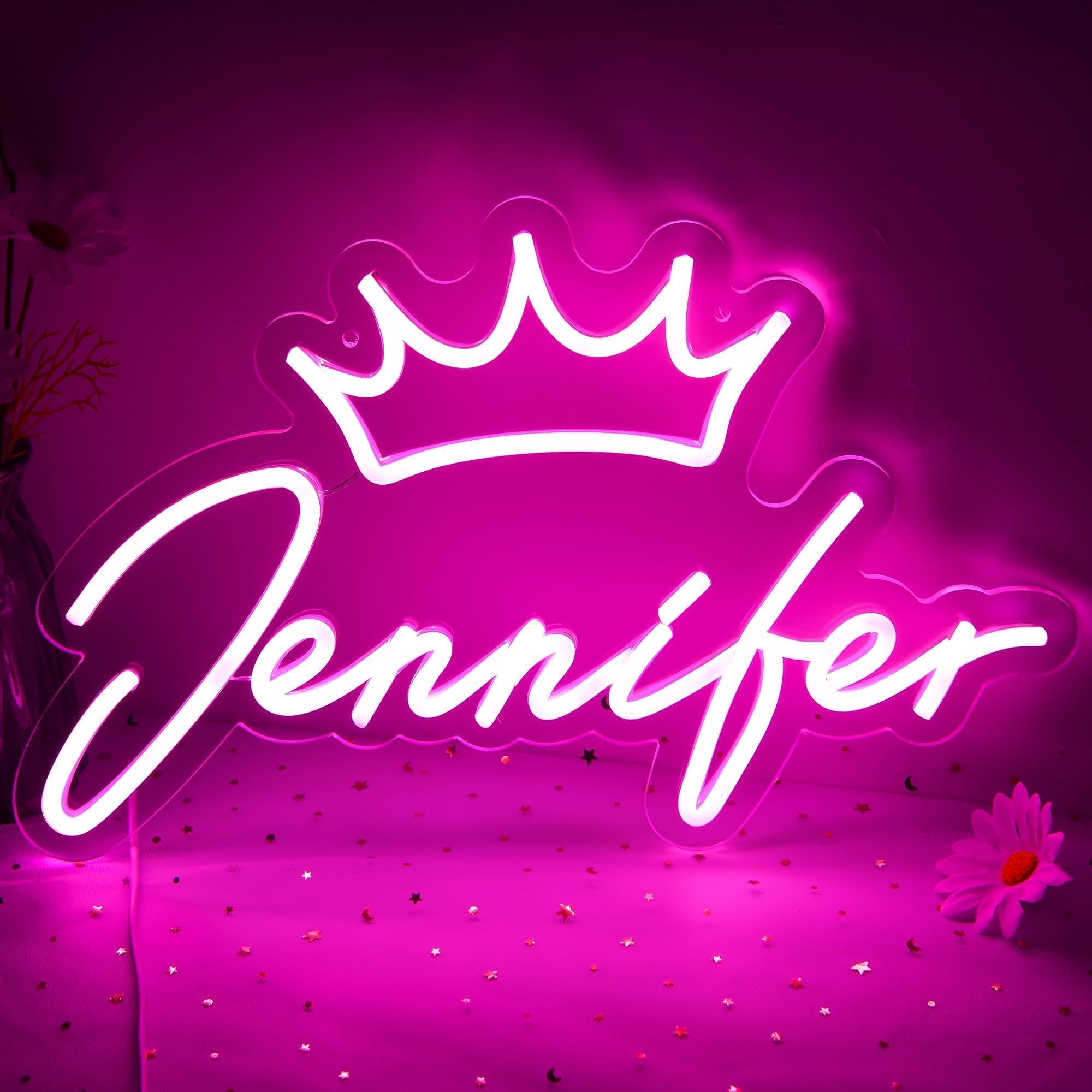 Amazon.com : ATTNEON Jennifer Name Neon Sign,LED Jennifer Name Neon ...