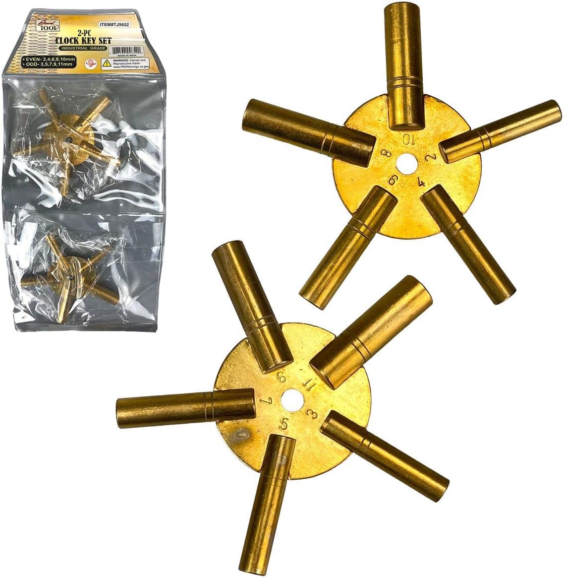 Amazon.com: JEWEL TOOL Universal Brass Clock Key Winder Set | 2 Piece ...