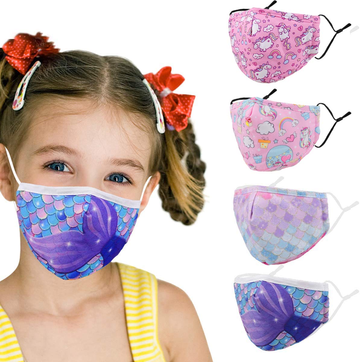 Woplagyreat Kids Cute Face Mask Design Reusable Washable Madks Facemask ...