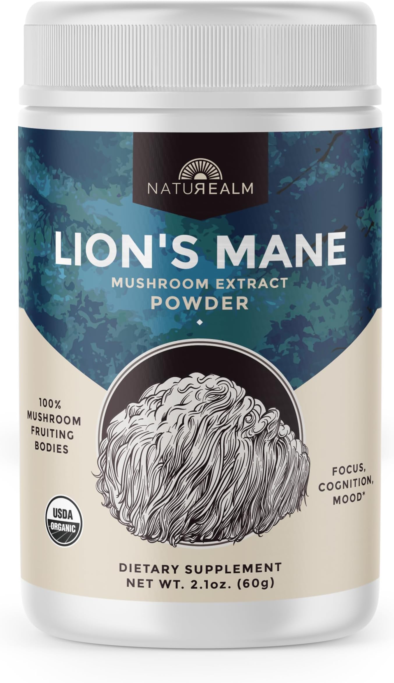 Amazon.com: Naturealm Lion’s Mane Mushroom Powder Supplement – Focus ...
