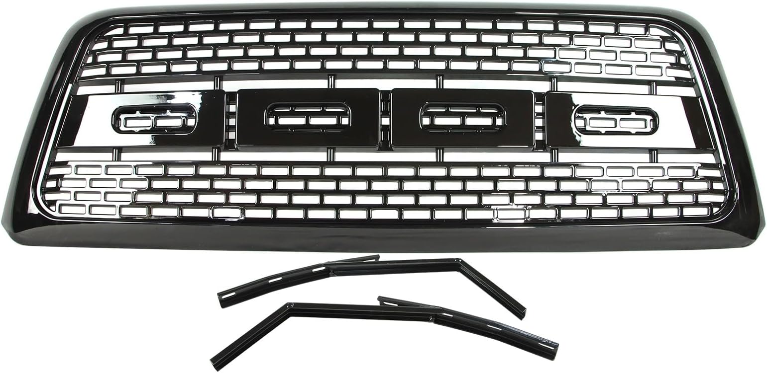 Amazon.com: Glossy Black Front Grill Assembly for 2004-2008 Ford F150 ...