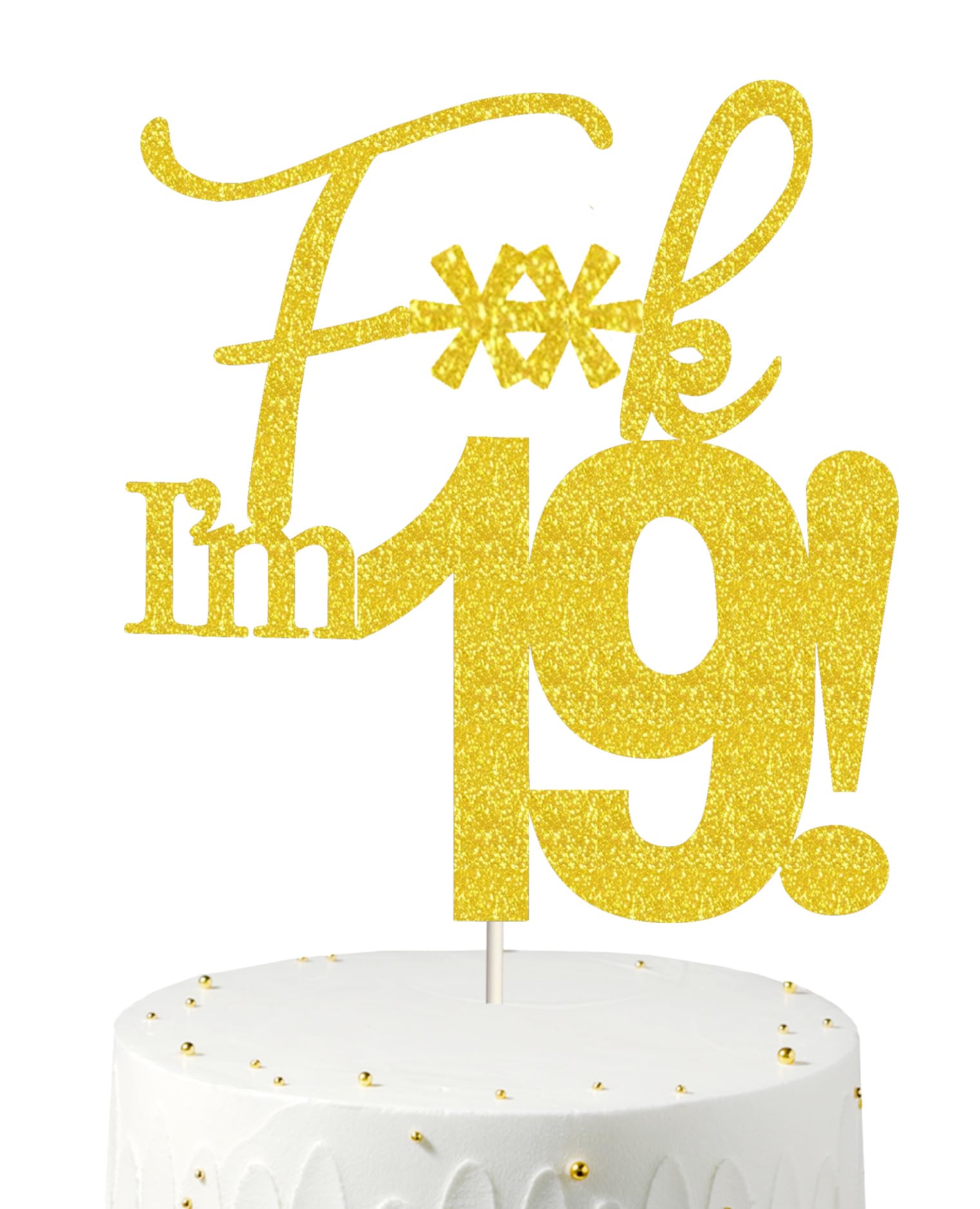 Snapklik.com : Birthday Gold Cake Toppers For Women, 19 Cake Topper ...