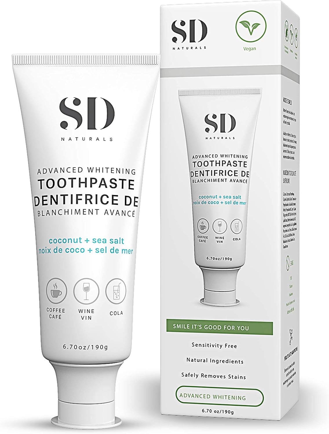 Advanced whitening toothpaste with dental grade ingredients