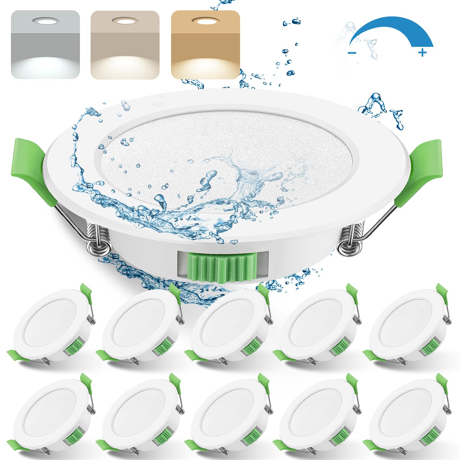 LED Downlights Ultra Slim 7W LED Recessed Ceiling Lights Dimmable, Warm ...