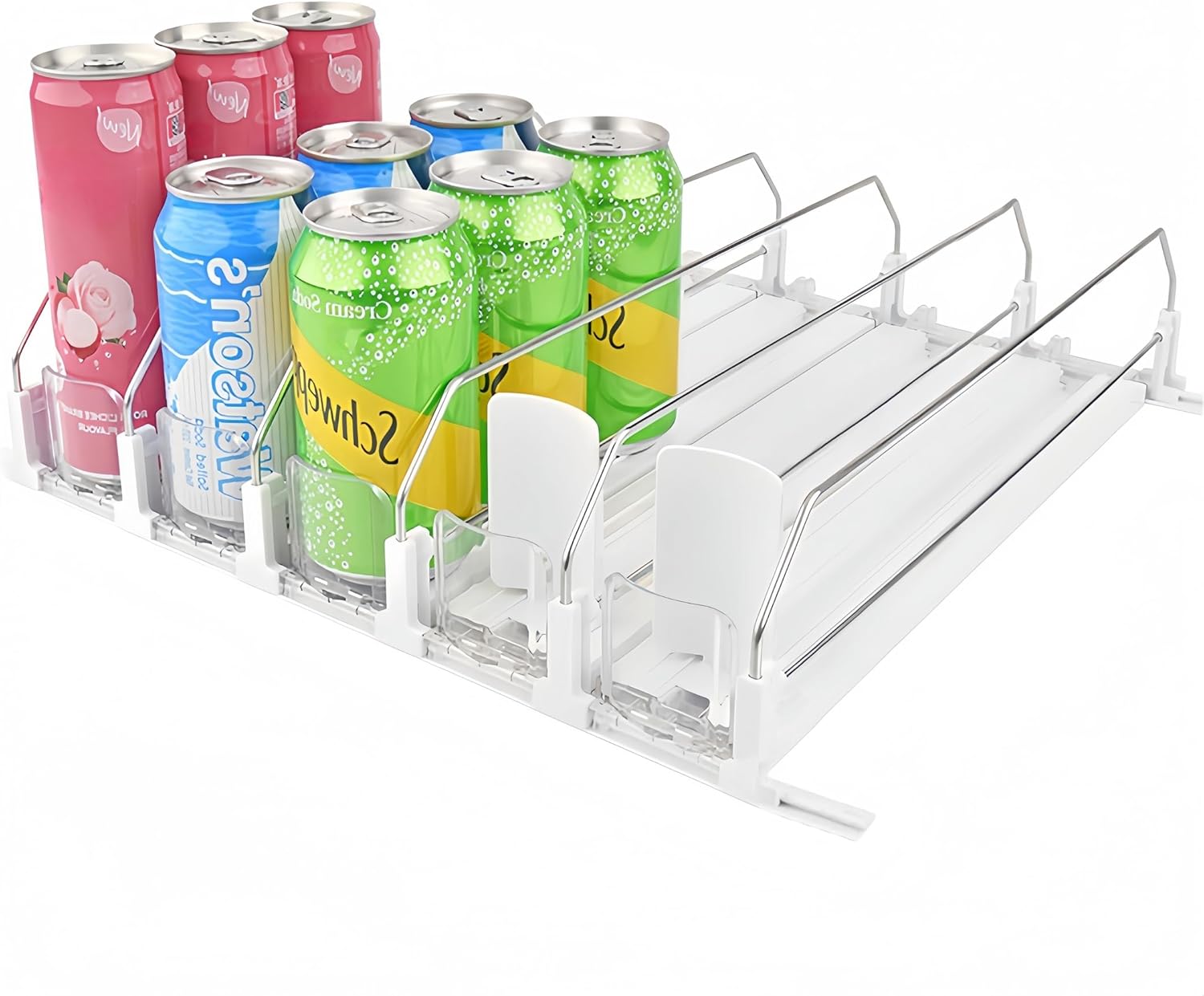 Automatic Can Dispenser for Fridge, Self-Pushing Drink Organizer, Soda ...