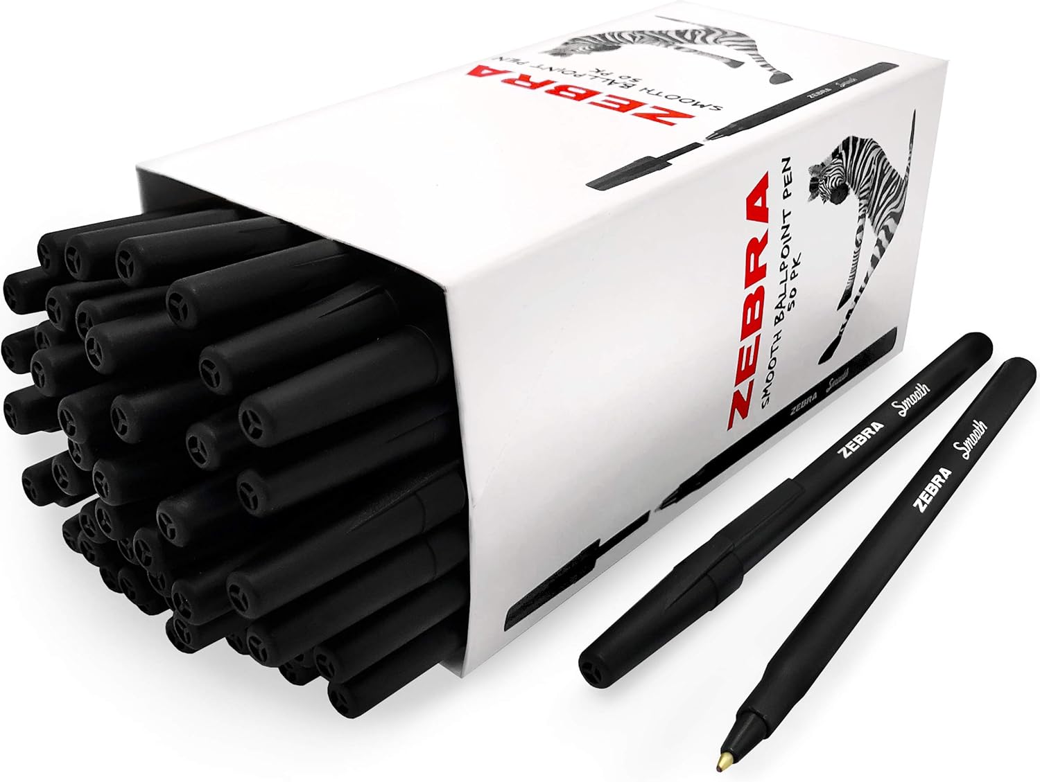 Amazon.com: Zebra - Smooth Stick Ballpoint Pens - 0.7mm Nib - Black ...