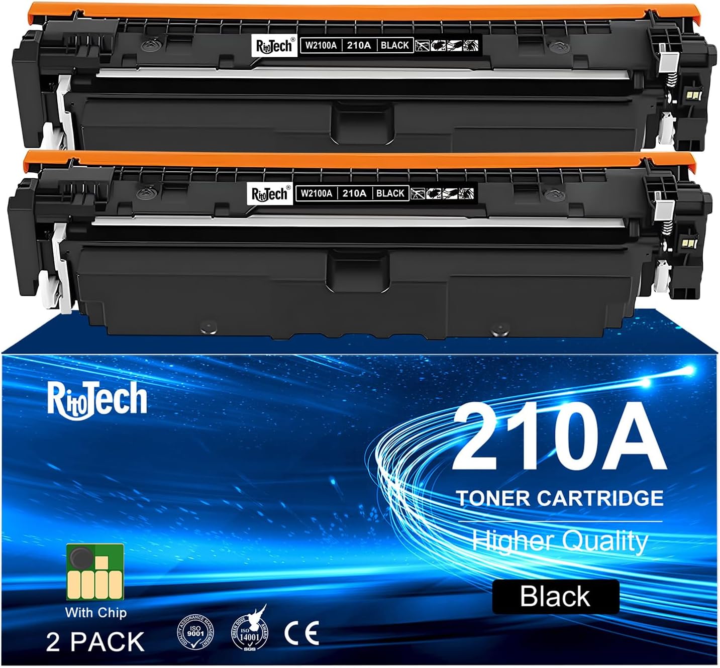 Amazon.com: RitoTech 210A Black Toner Cartridges - for HP 210A 210X ...