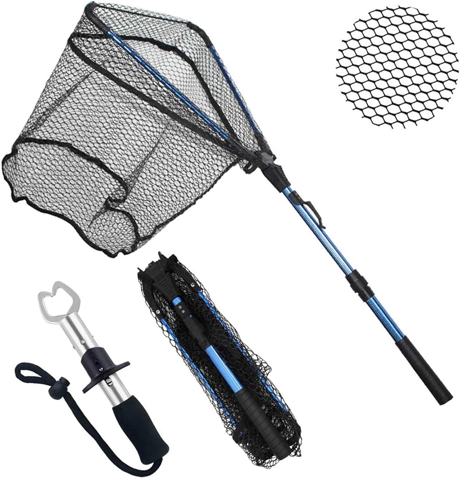 Techshining Fishing Net for Freshwater Extendable with Telescopic Pole ...