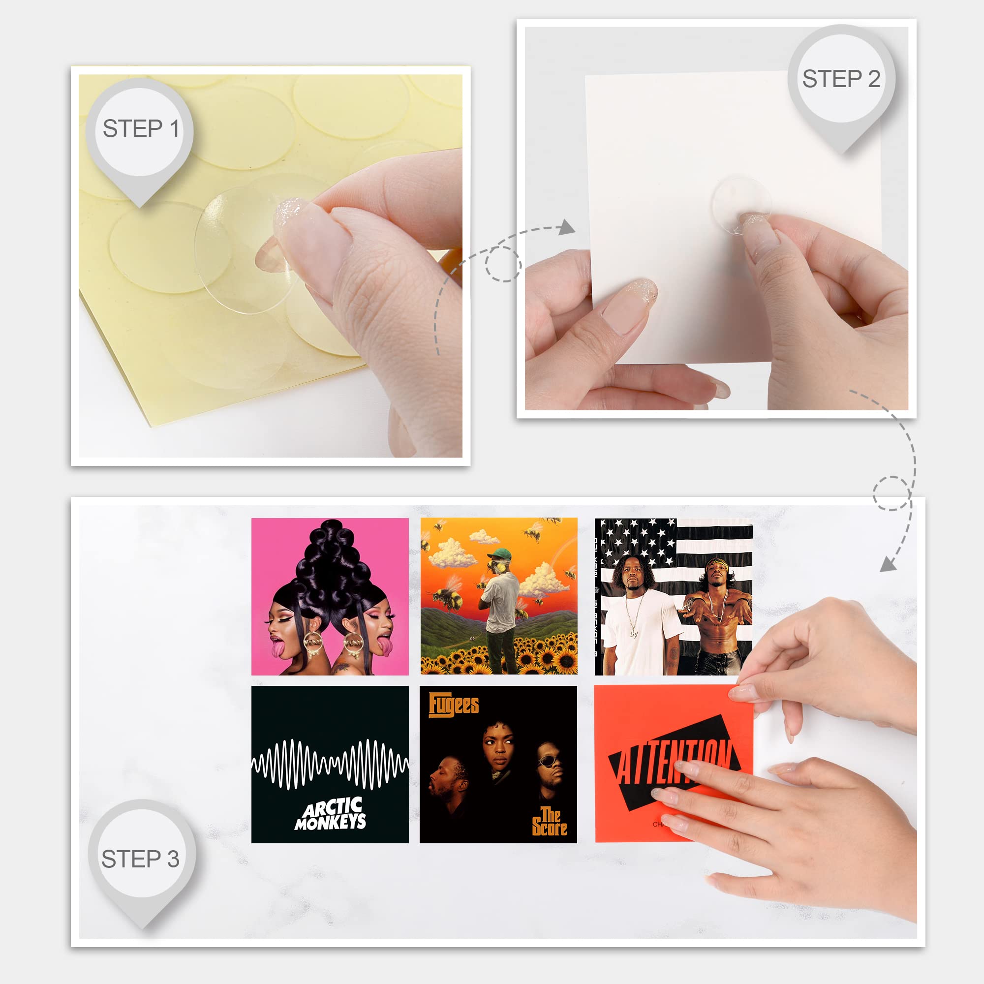 AfriOz 80pc 4x4" Aesthetic Album Cover Posters For Wall Decor With Glue ...