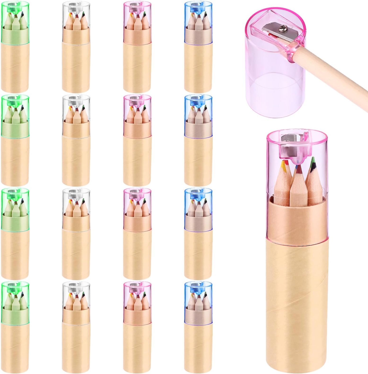 Amazon.com: 16 Pack Mini Drawing Colored Pencils With Sharpener Set for ...